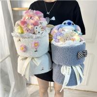 China Valentine's Day Gift Idea Creative Plush Doll with Light Simulation Bouquet and Multiple Color Options for sale