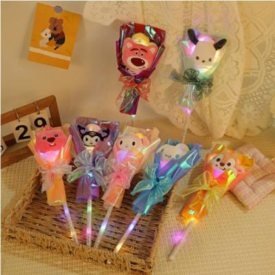 China Childlike Cartoon Flash Fairy Wand Bouquet with Luminous Toys Plush 10x32cm for sale