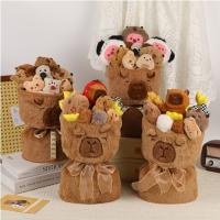 China Capybara doll bouquet happiness holiday gift plush cute birthday toy hug bucket decoration arrangement for sale