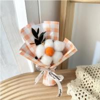 China Internet celebrity new Valentine's Day gift simulation cotton five petals Qixi atmosphere single bouquet creative gift for sale