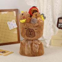 China Capybara Doll Bouquet Happiness Holiday Gift Plush Cute Birthday Toy Hug Bucket Decoration Arrangement for sale