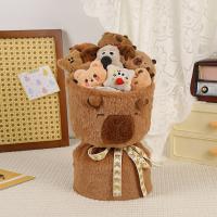 China Capybara Doll Bouquet Happiness Holiday Gift Plush Cute Birthday Toy Hug Bucket Decoration Arrangement for sale