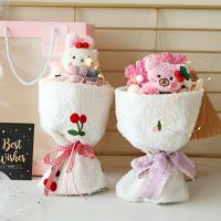 China Doll Bouquet Cute Plush Bunny Doll Bouquet Christmas Holiday Gift Finished Fabric Bouquet for sale