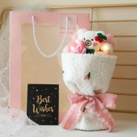 China Doll Bouquet Cute Plush Bunny Doll Bouquet Christmas Holiday Gift Finished Fabric Bouquet for sale