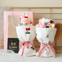 China Doll Bouquet Cute Plush Bunny Doll Bouquet Christmas Holiday Gift Finished Fabric Bouquet for sale