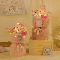 China Gift Delu Gypsophila Doll Bouquet Ornaments Birthday Girl Stuffed Animal Flower Bouquet for sale