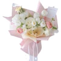 China Waterproof Double-Sided Polka Dot Bouquet Wrapping Paper for Ouya Paper Flower Packaging in 58CM * 58CM Customized Size for sale
