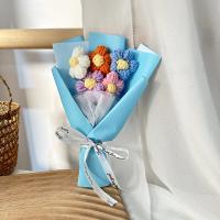 China Valentine's Day Delight Mini Bouquet with Woolen Rose Puff Flower in Various Colors for sale