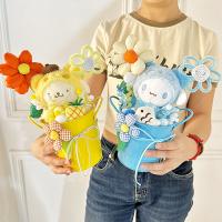 China Multiple Color Plush Immortal Flower Potted Doll Bouquet Perfect Gift for Teachers on Chinese Valentine's Day and Teacher's Day for sale