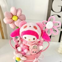 China Multiple Color Plush Immortal Flower Potted Doll Bouquet Perfect Gift for Teachers on Chinese Valentine's Day and Teacher's Day for sale
