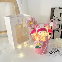 China Multiple Color Plush Immortal Flower Potted Doll Bouquet Perfect Gift for Teachers on Chinese Valentine's Day and Teacher's Day for sale
