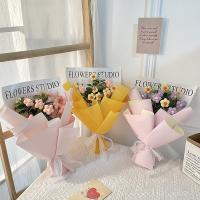 China Beautiful simulation flower plush bouquet 520 Mother's Day eternal flower gift set to send girlfriends hand bouquet for sale