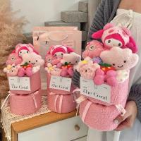 China 520 Valentine's Day birthday gift for girls Kuromi Sanrio dolls cartoon dolls bouquets for sale