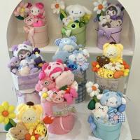 China 520 Valentine's Day birthday gift for girls Kuromi Sanrio dolls cartoon dolls bouquets for sale