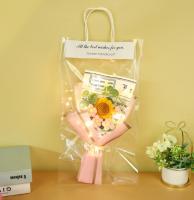 China 25x45cm Sunflower Simulation Knitted Yarn Floral Arrangement for sale