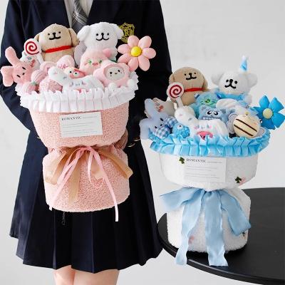 China Cute line puppy doll bouquet birthday gift for girls to send to their bestie girlfriend doll creative Valentine's Day for sale