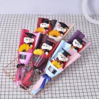 China Bear Graduation Bouquet Doctor Bear Doll Male and Female Cartoon Doll Bouquet School Activity Gift 15x35cm Multiple Color for sale