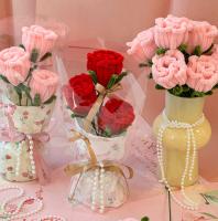 China Niu Niu Bang Pipe Cleaner Rose Bouquet Handcrafted Beauty for Your Home for sale