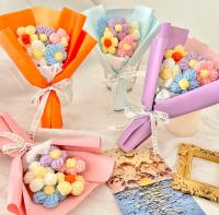 China Knited Pile Flower Variety Handmade Mini Yarn Bouquet for Birthday Surprises for sale