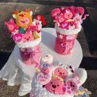 China Adorable Pink Beaver Dolls Plush Flower Bouquet for Customer Requirements for sale