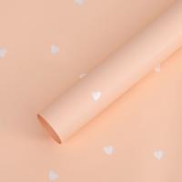 China Valentine's Day Heart-Print Oya Paper Waterproof Solid Color Floral Wrapping Paper for Bouquets Florist Grade 56cm*56cm Customized for sale