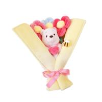 China Strawberry Bear Bouquet - Premium Plush Gift Set for Girlfriend, Qixi Festival (Chinese Valentine's Day) Decorative Present for sale
