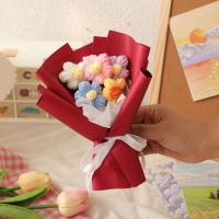 China Handmade Puff Stitch Mini Knit Bouquet Cute Yarn Flower Gift for Her Bestie’s Birthday/Valentine’s Day for sale