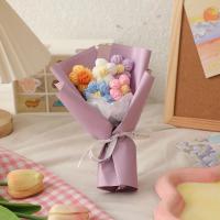 China Handmade Puff Stitch Mini Knit Bouquet Cute Yarn Flower Gift for Her Bestie’s Birthday/Valentine’s Day for sale