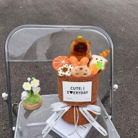 China Christmas Pawfect Leader Plush Toy Set Capybara Flower Bouquet Kawaii Cartoon Gift for Valentine's Day/Birthday for sale