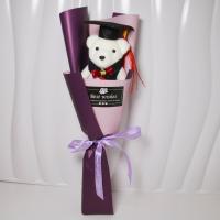 China 10x35cm Graduation Foam Bear Bouquet Celebrate with Friends and School Events in Multiple Colors for sale