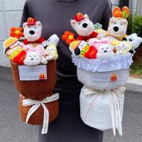 China Westie Plush Flower Bouquet Creative Snack-Inspired Gift Set for Birthdays/Graduation for Kids & Girlfriend for sale