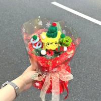 China Christmas Twist-Tie Puppy Plush Bouquet Handmade Cute Dog Flower Gift for Boyfriend/Girlfriend Ready-to-Gift for sale