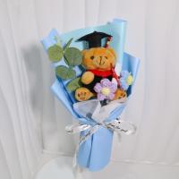 China PhD Bear Bouquet - Graduation Plush Doll Flowers for Couples & Students, Creative Cartoon Knitted Gift for sale