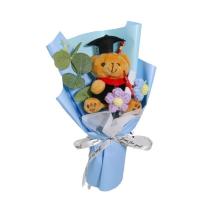 China PhD Bear Bouquet - Graduation Plush Doll Flowers for Couples & Students, Creative Cartoon Knitted Gift for sale