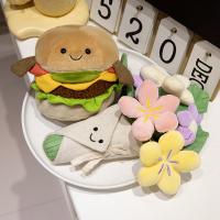 China Comfort Companionship Hamburger Plush Toy Soft Cute 15x28cm Food Series Stuffed Animal for Flower Variety Bouquet Gift for sale