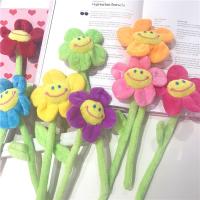 China Multiple Color Sunflower Bouquet Creative Rose Curtain Flower Clasp Plush Doll Wedding Toss Gift Set with Plush Design for sale
