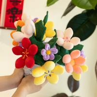 China Flower Variety 10x30cm Bouquet Wedding Dolls Fun Realistic Handheld Plush Flowers for Girls Romantic Gifts for sale