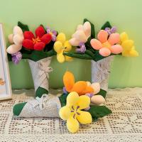 China Flower Variety 10x30cm Bouquet Wedding Dolls Fun Realistic Handheld Plush Flowers for Girls Romantic Gifts for sale
