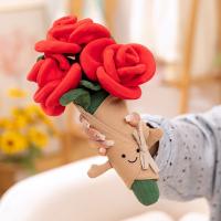 China Rose Variety Plush Animal Bouquet Comforting Gift for All Occasions 10x30cm for sale