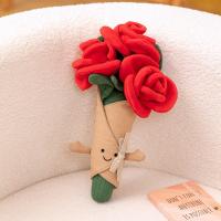 China Rose Variety Plush Animal Bouquet Comforting Gift for All Occasions 10x30cm for sale