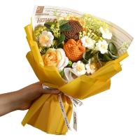 China Handmade Sunflower Crochet Bouquet - Unique DIY-Look Gift for WomenHandmade Sunflower Crochet Bouquet - Unique DIY-Look Gift for Women for sale