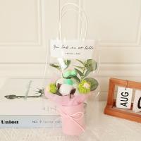 China Cotton Handmade Mini Puff Flower Bouquet Perfect for Teacher's Day Birthdays Graduation Gifts in Multiple Colors for sale