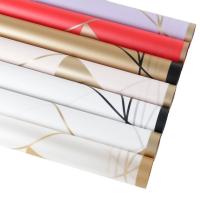 China Gold-Trimmed Corner Korean Style Waterproof Floral Wrapping Paper Matte Bouquet Wrap for Flower Shop for sale