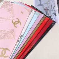 China European Elegance Waterproof Wrapping Paper Chic Newspaper Print Floral Gift Wrap for Bouquets for sale