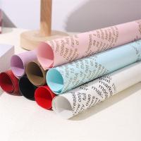 China European Elegance Waterproof Wrapping Paper Chic Newspaper Print Floral Gift Wrap for Bouquets for sale
