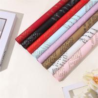 China European Elegance Waterproof Wrapping Paper Chic Newspaper Print Floral Gift Wrap for Bouquets for sale