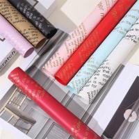 China European Elegance Waterproof Wrapping Paper Chic Newspaper Print Floral Gift Wrap for Bouquets for sale