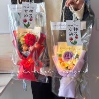 China Creative gifts for Valentine's Day and Teachers' Day rose woolen flower bouquets sunflower knitted flowers handmade finished products as birthday gifts for sale