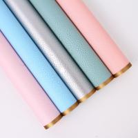 China New Simple Frame Jelly Film Solid Color Soft Light Paper Flower Bouquet Wrapping Paper Gold Edge Matte Fresh Flower Wrapping Paper DIY Materials for sale