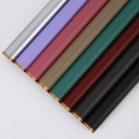 China New Simple Frame Jelly Film Solid Color Soft Light Paper Flower Bouquet Wrapping Paper Gold Edge Matte Fresh Flower Wrapping Paper DIY Materials for sale